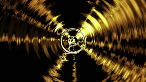 Gold warp puddle animation background | Stock Video | Pond5