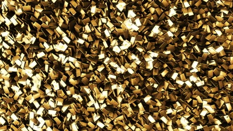 gold waves animated background 4k | Stock Video | Pond5