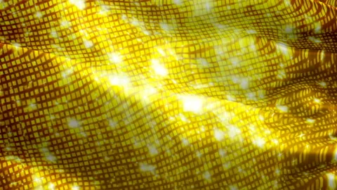 Gold waving flag. Abstract motion backgr... | Stock Video | Pond5