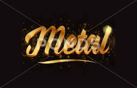 Gold word text with sparkle and glitter background Illustration #88703368