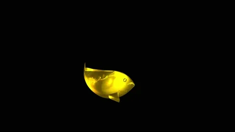 Golden Blue Tang Fish Animation, Animate... | Stock Video | Pond5