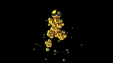 Golden Dancing Character, Alpha PNG | Stock Video | Pond5