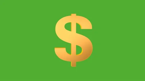 Dollar Sign Green Screen Stock Footage ~ Royalty Free Stock Videos | Pond5