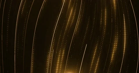 Golden dot line curved wave background a... | Stock Video | Pond5