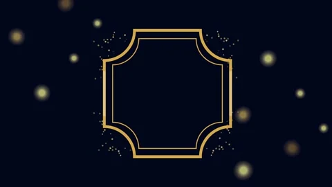 golden elegant frame luxury animation | Stock Video | Pond5