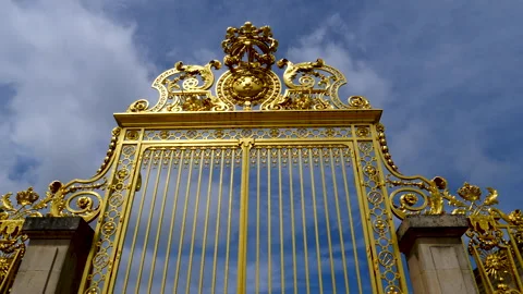 The golden entrance gate of the famous P... | Stock Video | Pond5