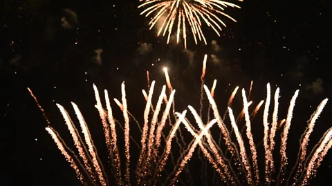 Golden Firework Countdown to new year 20... | Stock Video | Pond5