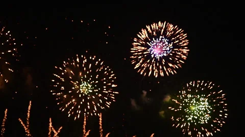 Golden Firework Countdown to new year 20... | Stock Video | Pond5