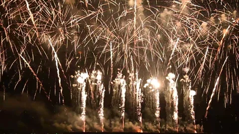 Golden Firework Countdown to new year 20... | Stock Video | Pond5