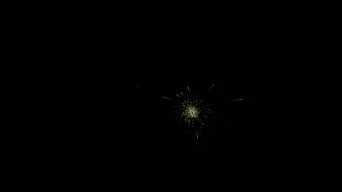 Golden Fireworks Explosion Animation. | Stock Video | Pond5