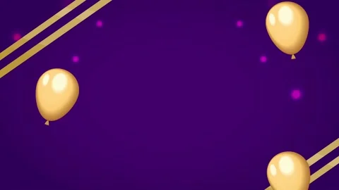 golden frame with balloons helium animat... | Stock Video | Pond5