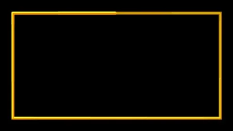 Golden Frame Border Loop Alpha Channel | Stock Video | Pond5