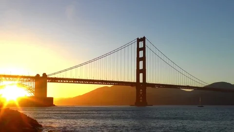 The Golden Gate Bridge as seen from Chri... | Stock Video | Pond5
