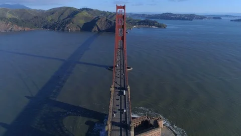 Golden Gate Bridge South Tower Looking N... | Stock Video | Pond5