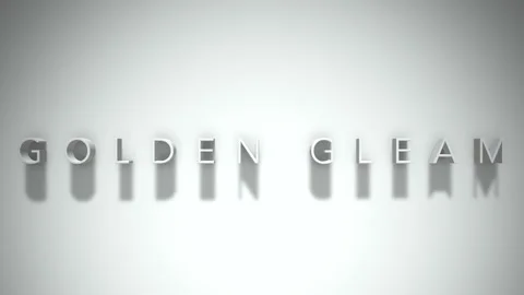 golden gleam 3D title animation white te... | Stock Video | Pond5