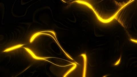 Golden glowing animated changing form li... | Stock Video | Pond5