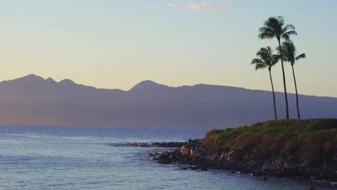 Golden hour sun set colors tropical scen... | Stock Video | Pond5