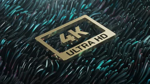 Golden logo 4k ultra hd on an abstract s... | Stock Video | Pond5