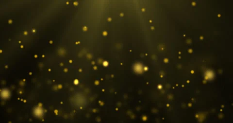 Golden luxury bokeh on particles floatin... | Stock Video | Pond5