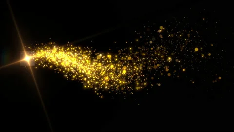 golden overlay flowing wave particle ani... | Stock Video | Pond5