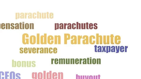 Golden Parachute Word Cloud Animated Iso... | Stock Video | Pond5