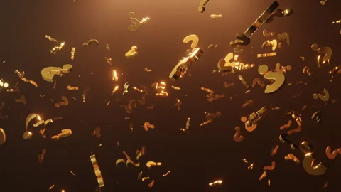 Golden Question Marks Loop in golden ani... | Stock Video | Pond5