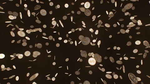 Golden Rain of Falling Coins - Money Mot... | Stock Video | Pond5
