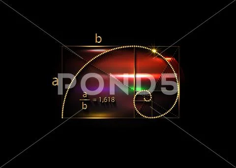 Golden ratio. Fibonacci Sequence number, golden section, divine ...