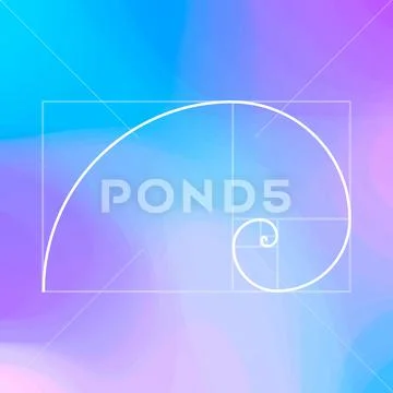 Golden ratio-proportion, Fibonacci sequence, golden spiral Illustration ...