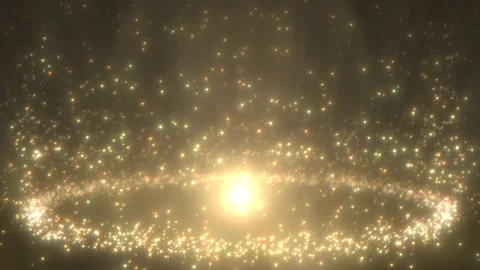 Golden Ring of Magical Particles Rising ... | Stock Video | Pond5