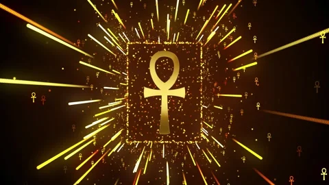 Golden Shiny Ankh Key Of Life Ancient Eg... | Stock Video | Pond5