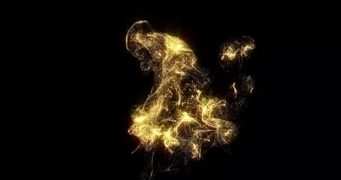 Golden smoke, shining fluid particles li... | Stock Video | Pond5