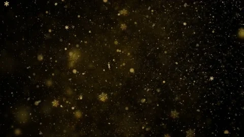 Golden Snowfall Against Black Background... | Stock Video | Pond5