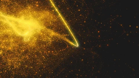 Golden Space Glittering Particle Backgro... | Stock Video | Pond5