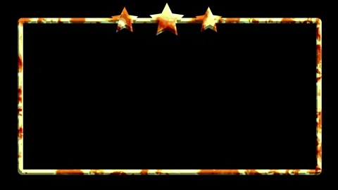 Golden Star Frame: A Three-Star Rectan... | Stock Video | Pond5