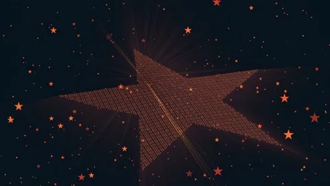 Golden stars floating in space concept a... | Stock Video | Pond5