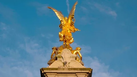Golden statue on the top of Victoria Mem... | Stock Video | Pond5