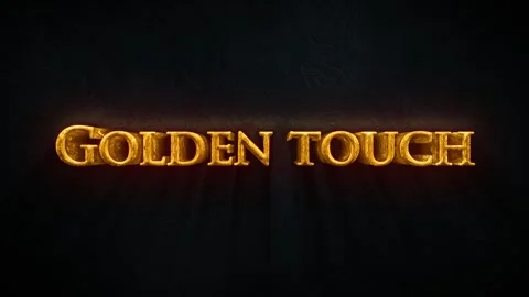 Golden Touch Moving 3D Text on Black Bac... | Stock Video | Pond5