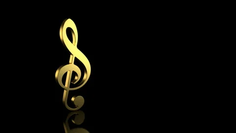Golden Treble Clef Stock Video Footage | Royalty Free Golden Treble ...