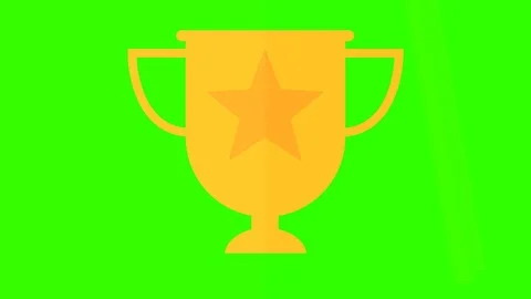 Golden Trophy winning concept, on and of... | Stock Video | Pond5