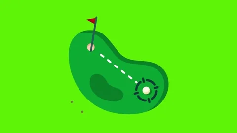 Golf Animated Icons pack green screen ba... | Stock Video | Pond5