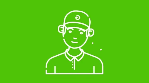 Golf Animated line Icons pack on green s... | Stock Video | Pond5