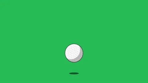 Golf ball bouncing on a green background... | Stock Video | Pond5