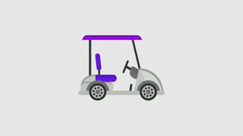 Golf Cart car icon Animation. Vehicle lo... | Stock Video | Pond5