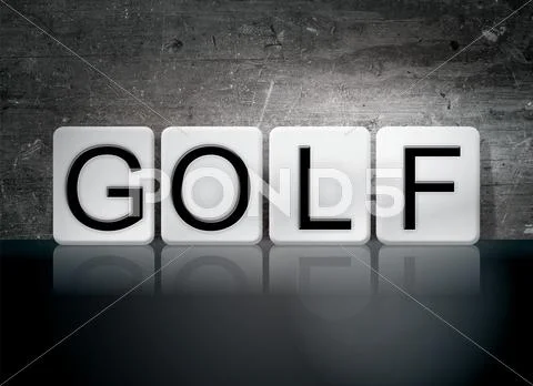 Golf Tiled Letters Concept and Theme ~ Clip Art #68775583