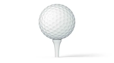 Golfball. Alpha channel. Looping. | Stock Video | Pond5