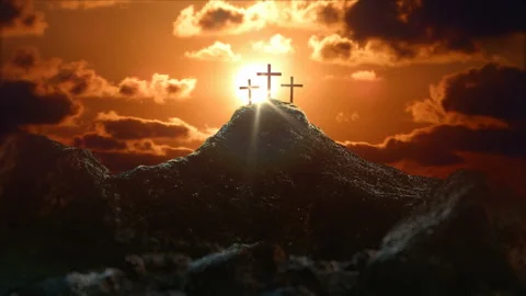 Golgotha hill outside ancient Jerusalem ... | Stock Video | Pond5