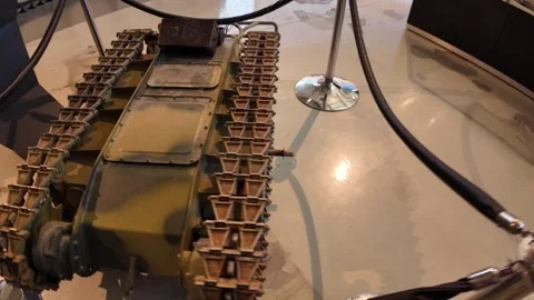 Goliath tracked mine exhibit at the Roya... | Stock Video | Pond5