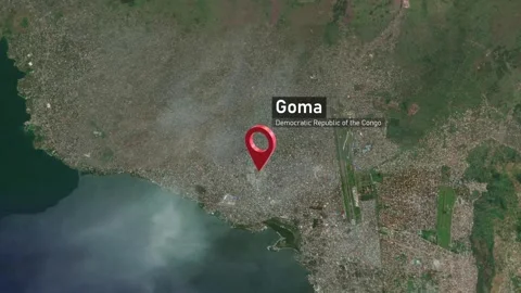 Goma City Map Zoom (Democratic Republic ... | Stock Video | Pond5