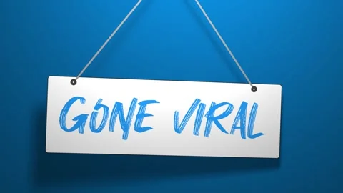 Gone Viral Hanging Sign 3D Animation | Stock Video | Pond5